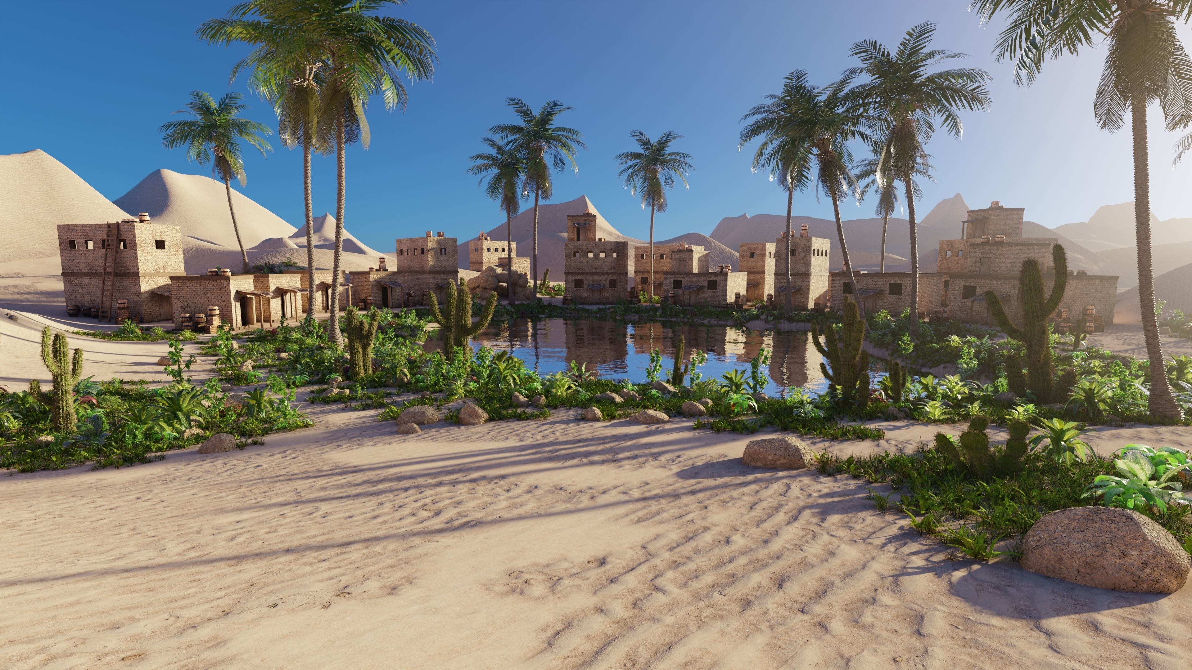 Oasis Scene 3D model | CGTrader