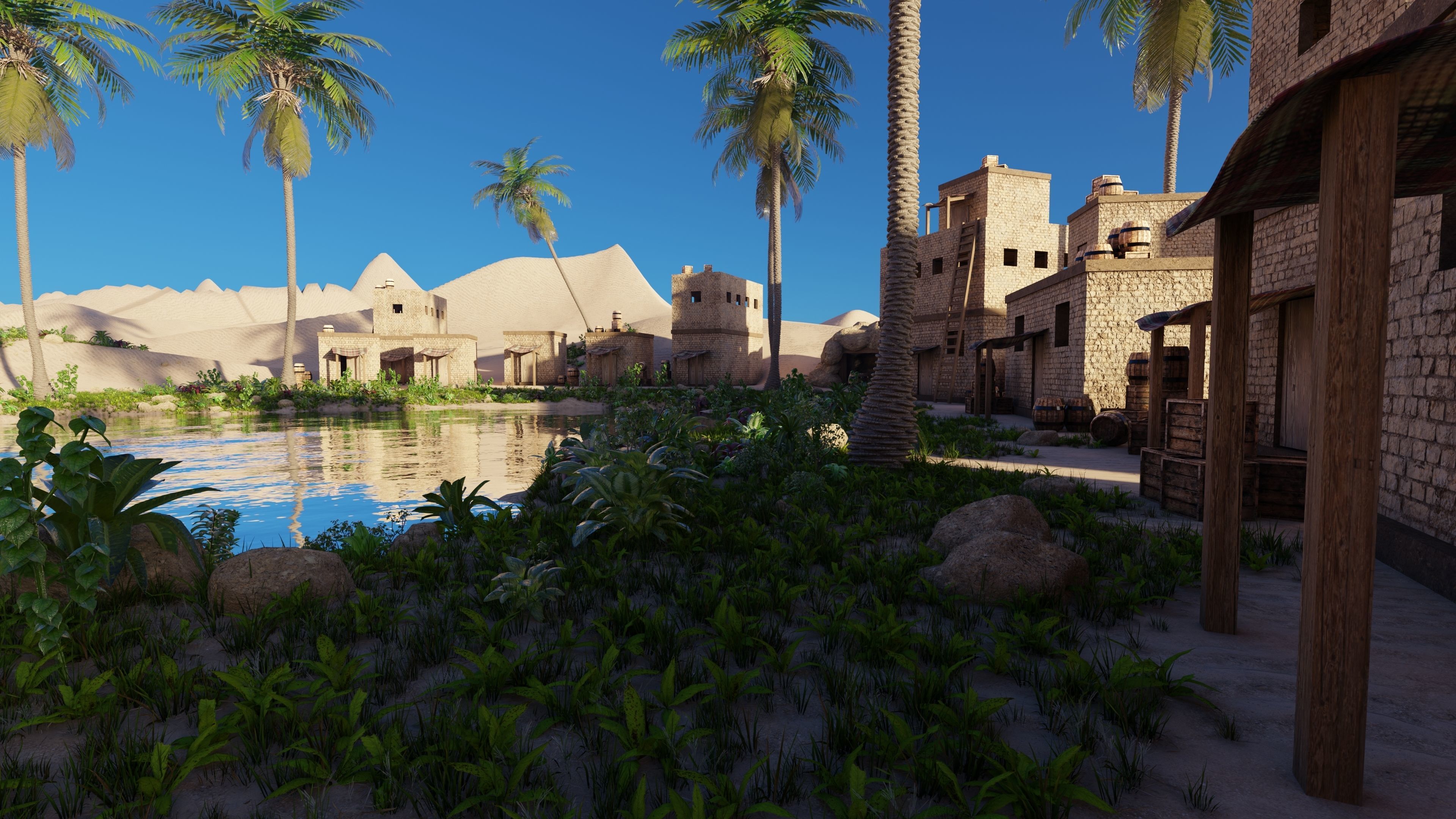 Oasis Scene 3D model | CGTrader