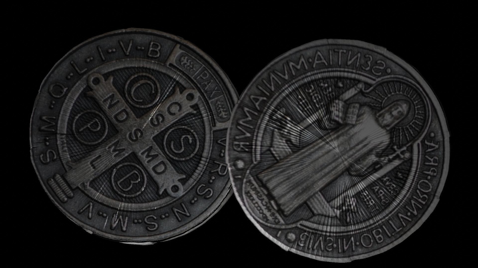 Saint Benedict Medal free 3D model | CGTrader