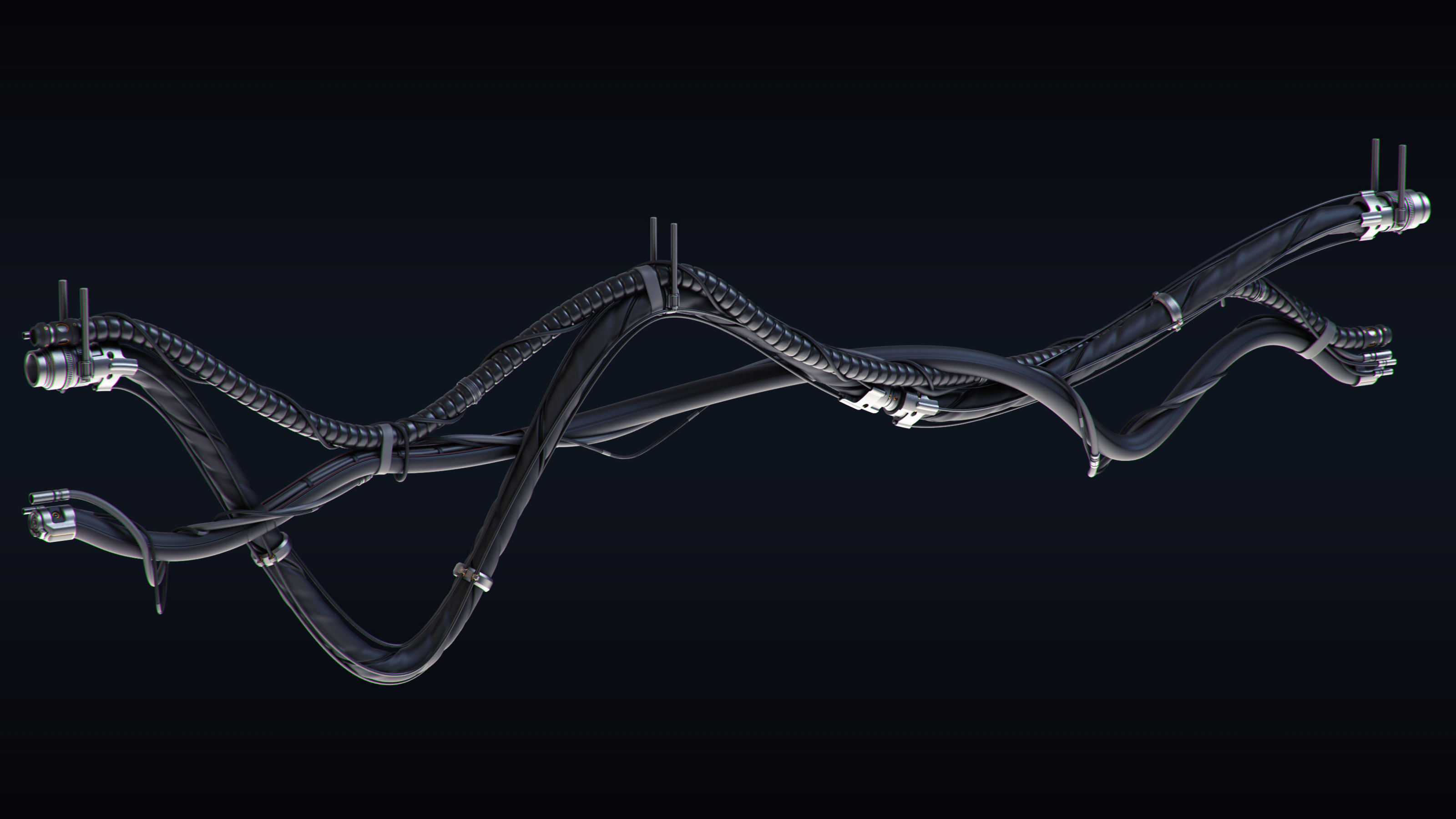 Cables and Wires set 3D model | CGTrader