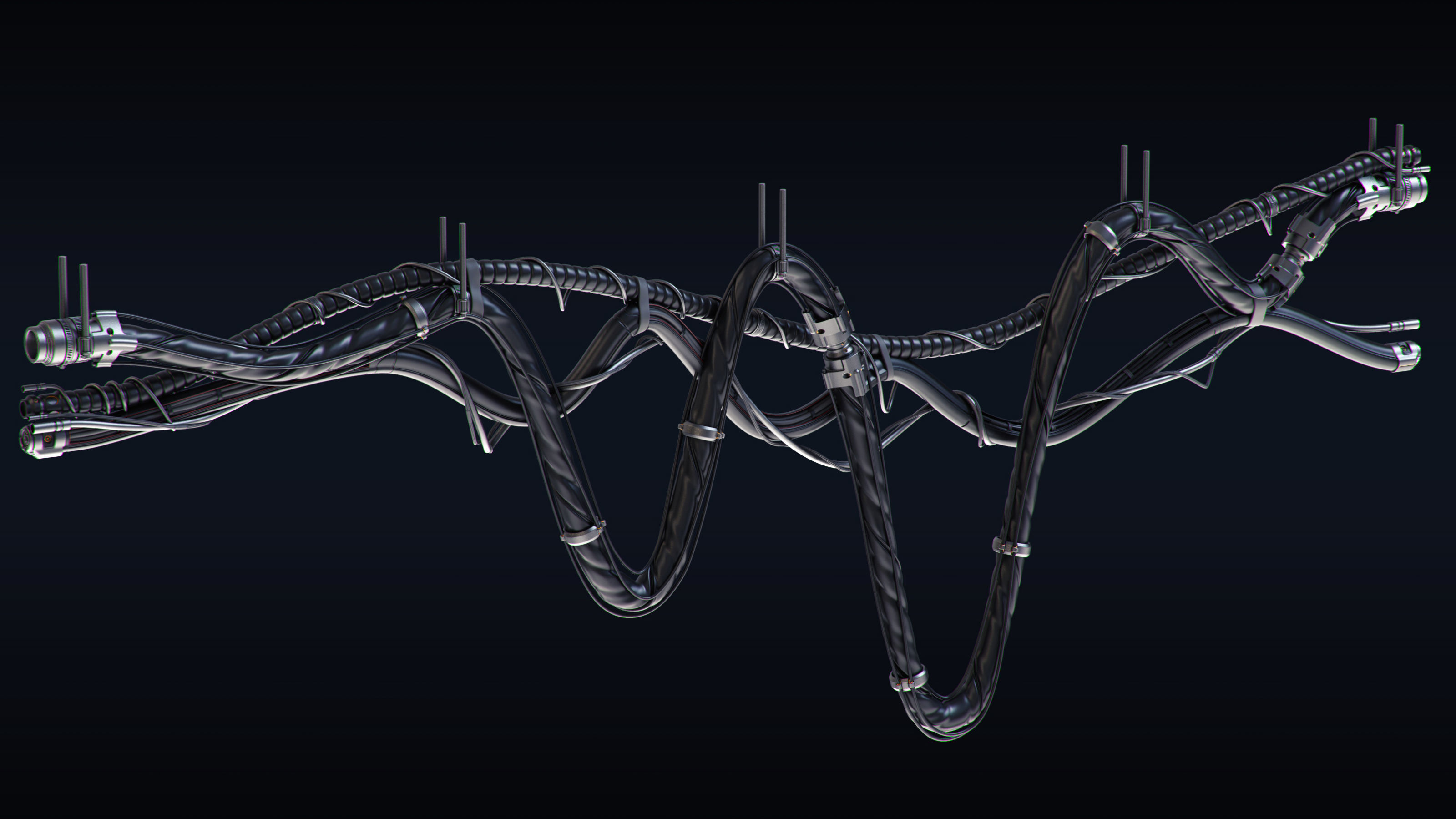 Cables and Wires set 3D model | CGTrader