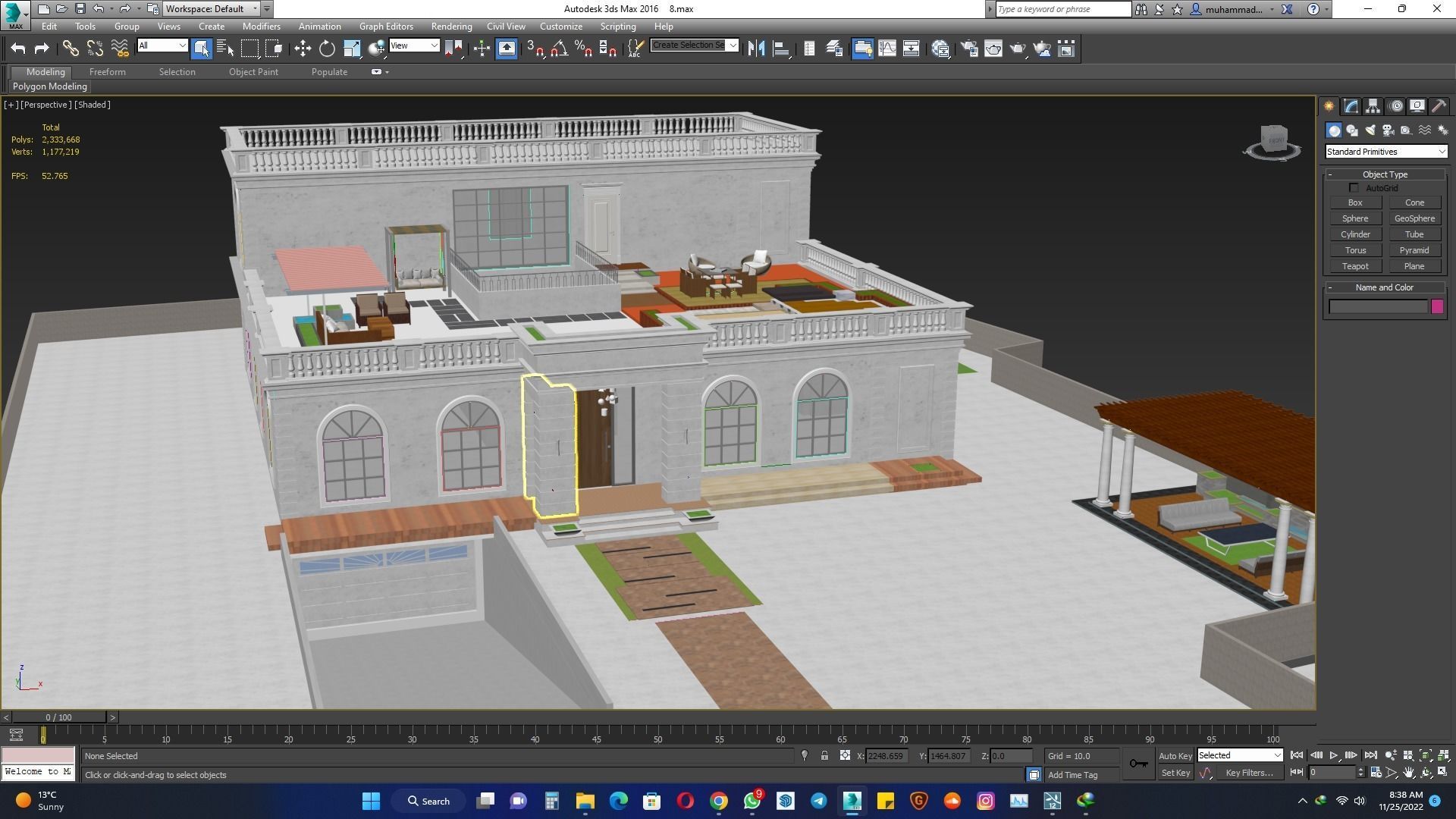 Neoclassical House design with roof top landscape 3D model | CGTrader