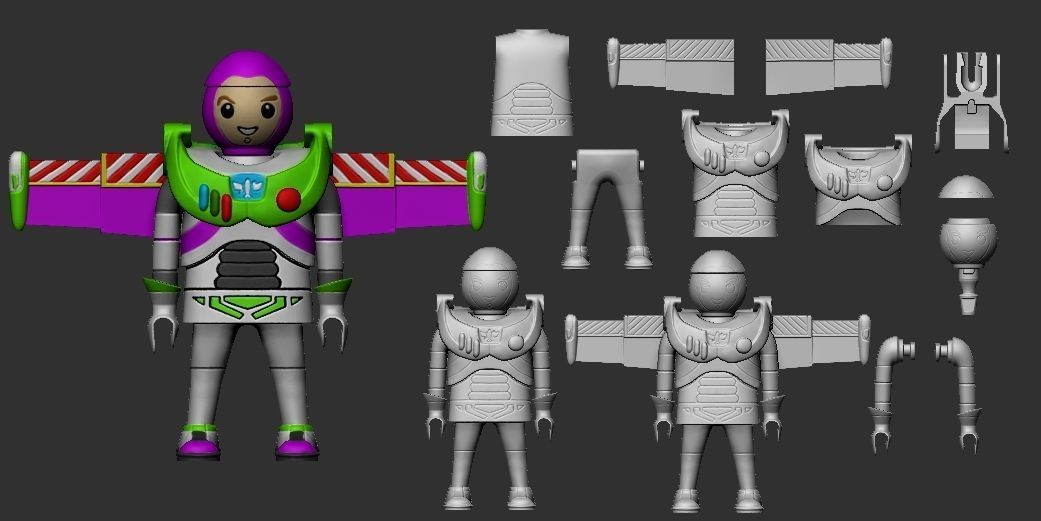 BUZZ LIGHTYEAR PLAYMOBIL 3D model 3D printable | CGTrader