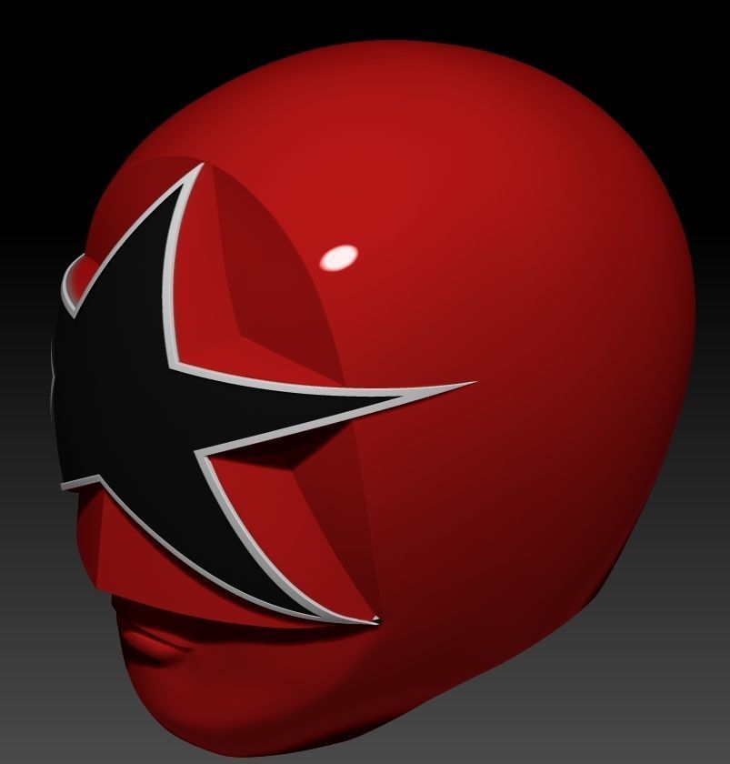RED ZEO RANGER HELMET 3D model 3D printable | CGTrader