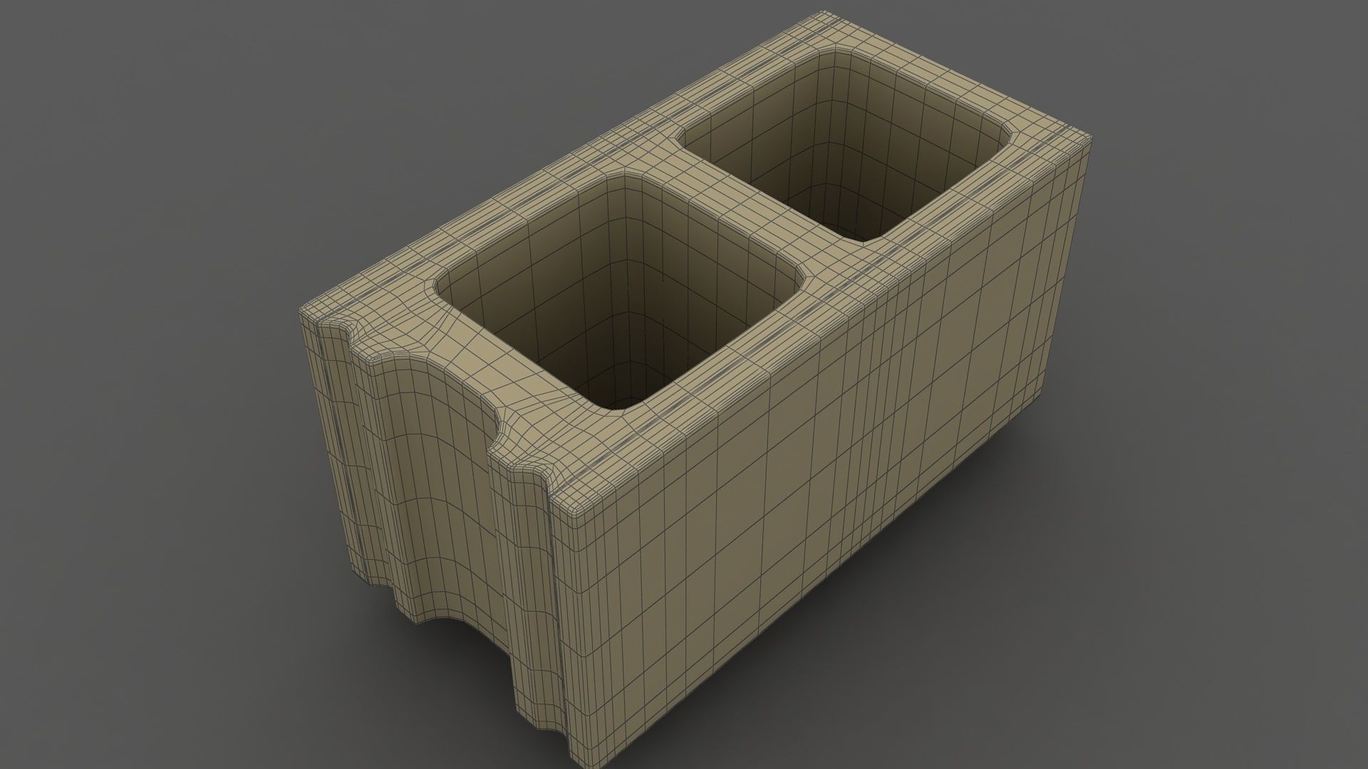 Cinder Concrete Block 3D model | CGTrader