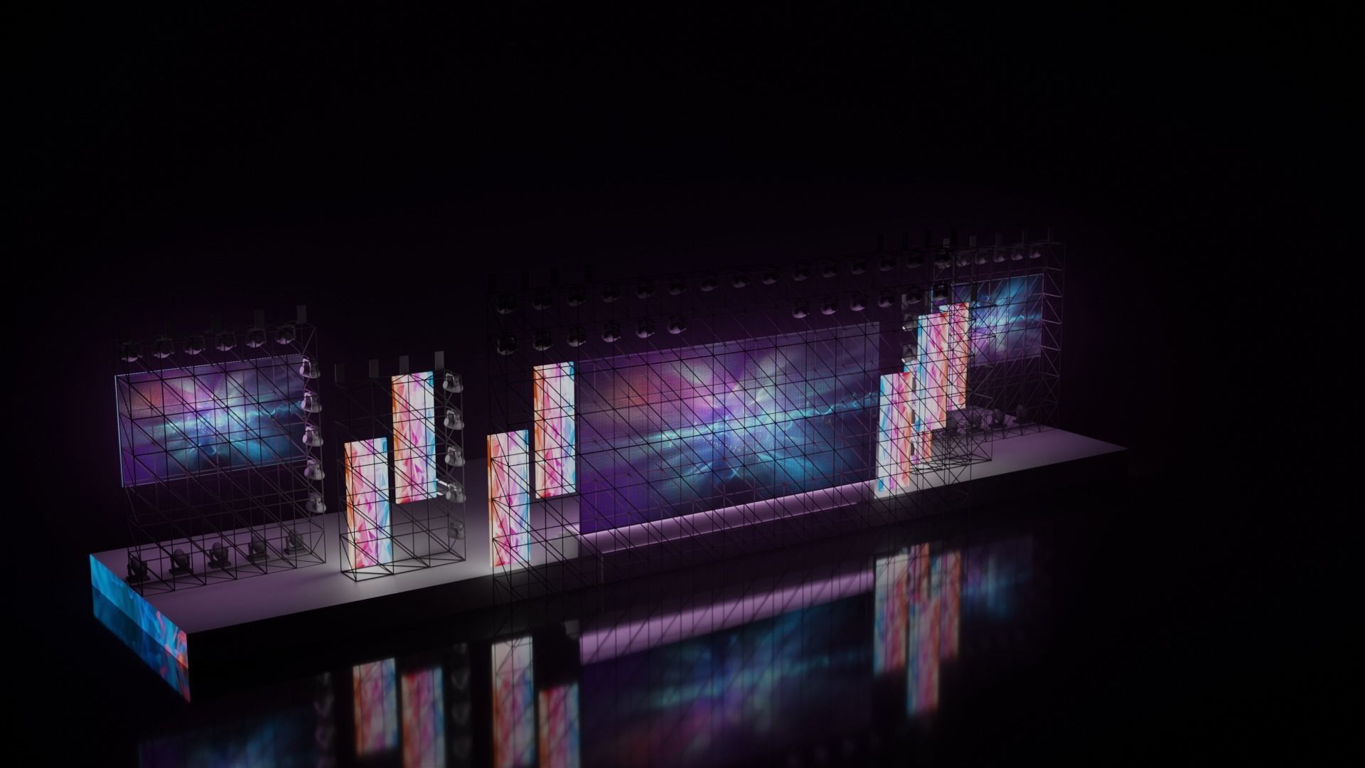 Concert stage 3D 3D model | CGTrader
