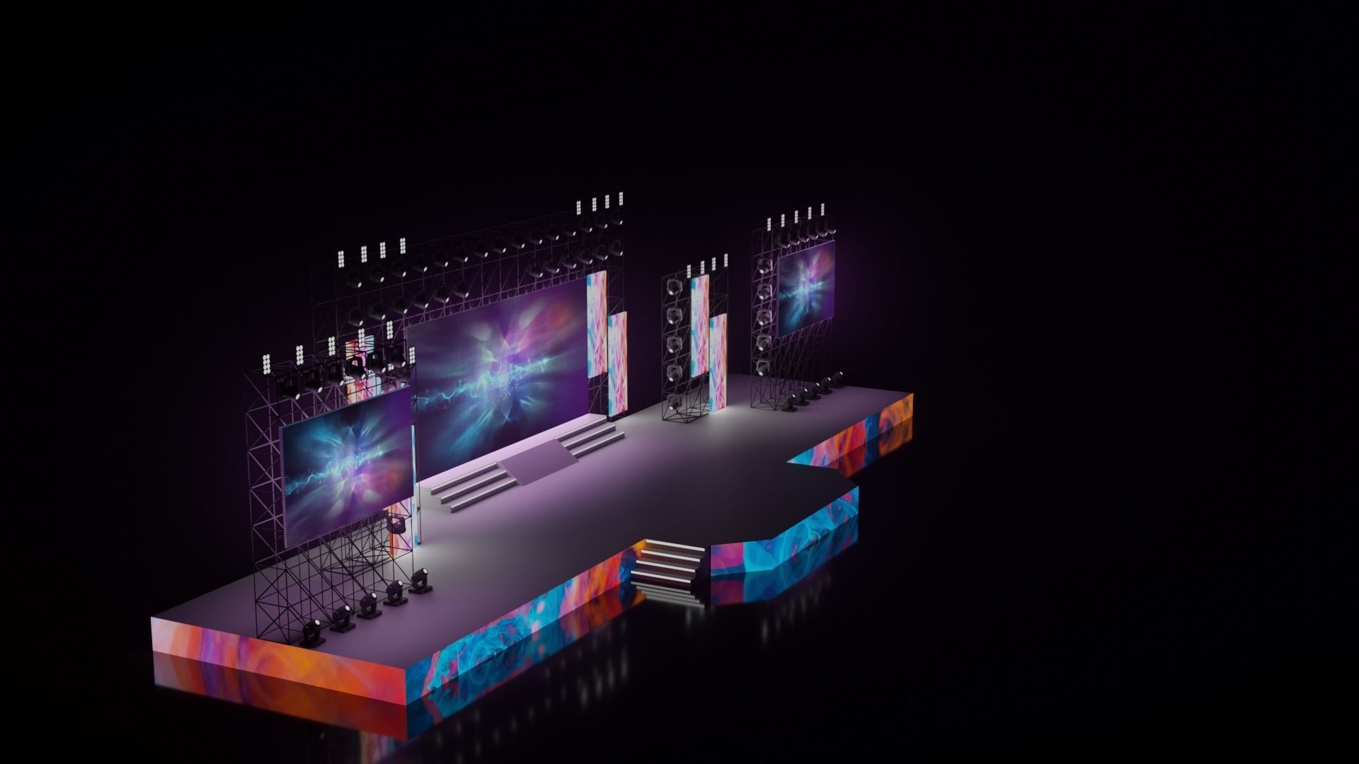 Concert stage 3D 3D model | CGTrader