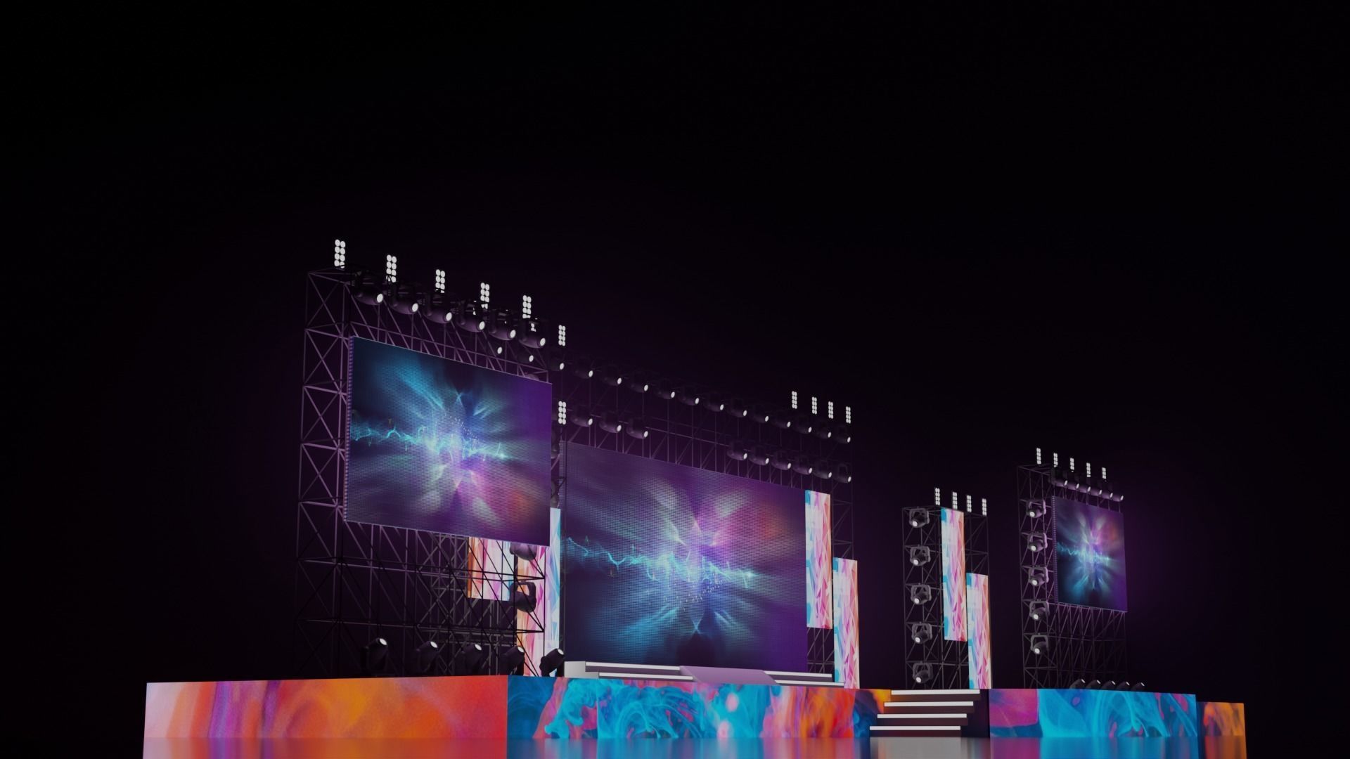Concert stage 3D 3D model | CGTrader