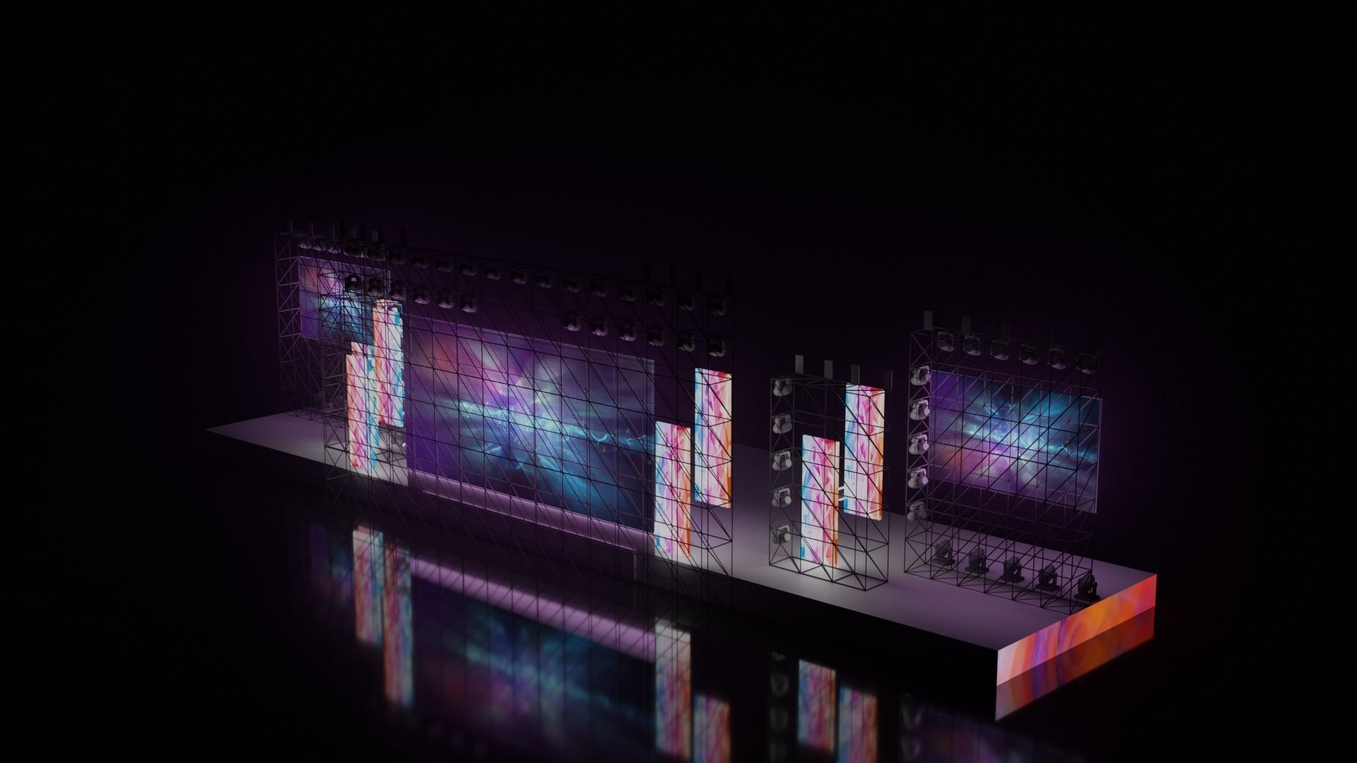 Concert stage 3D 3D model | CGTrader