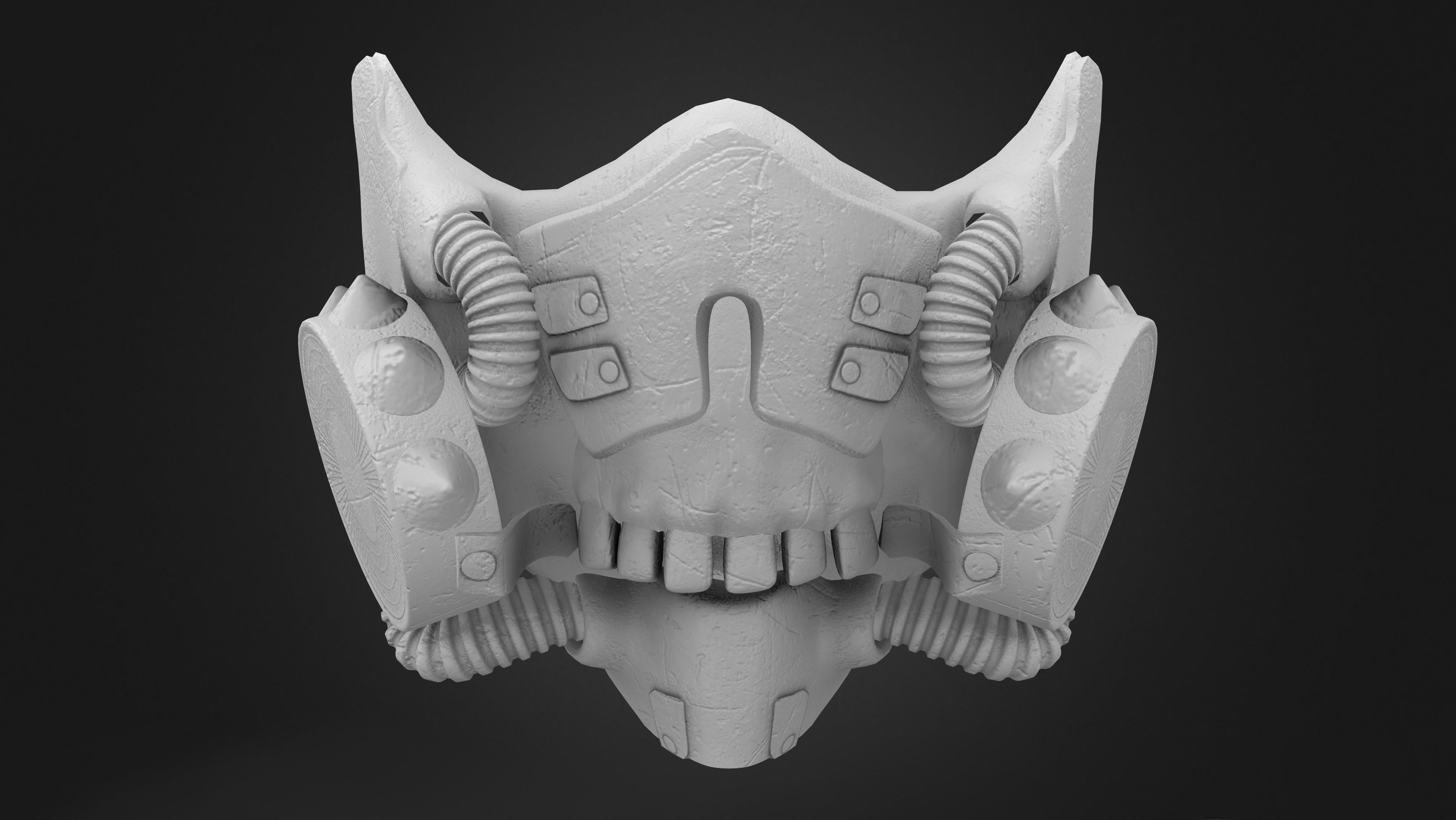 3D model Doomsday Post Apocalyptic Face Mask VR / AR / low-poly | CGTrader