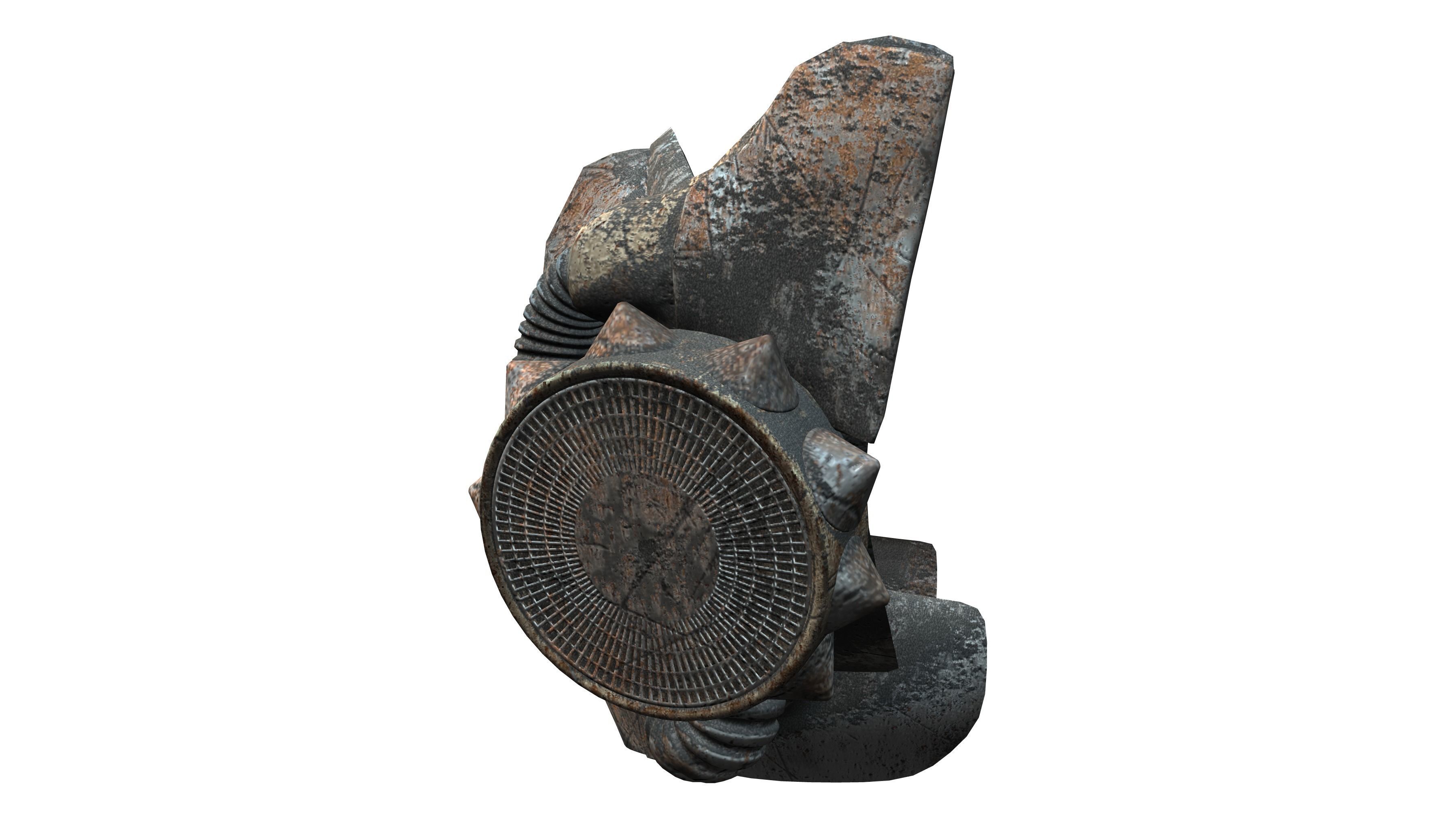 3D model Doomsday Post Apocalyptic Face Mask VR / AR / low-poly | CGTrader