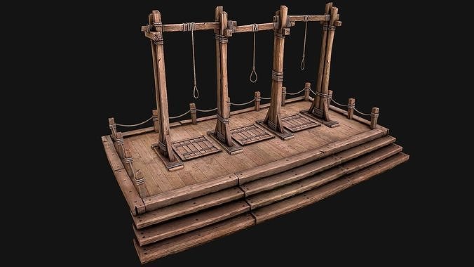 3D model Medieval Gallows Podium Torture VR / AR / low-poly | CGTrader