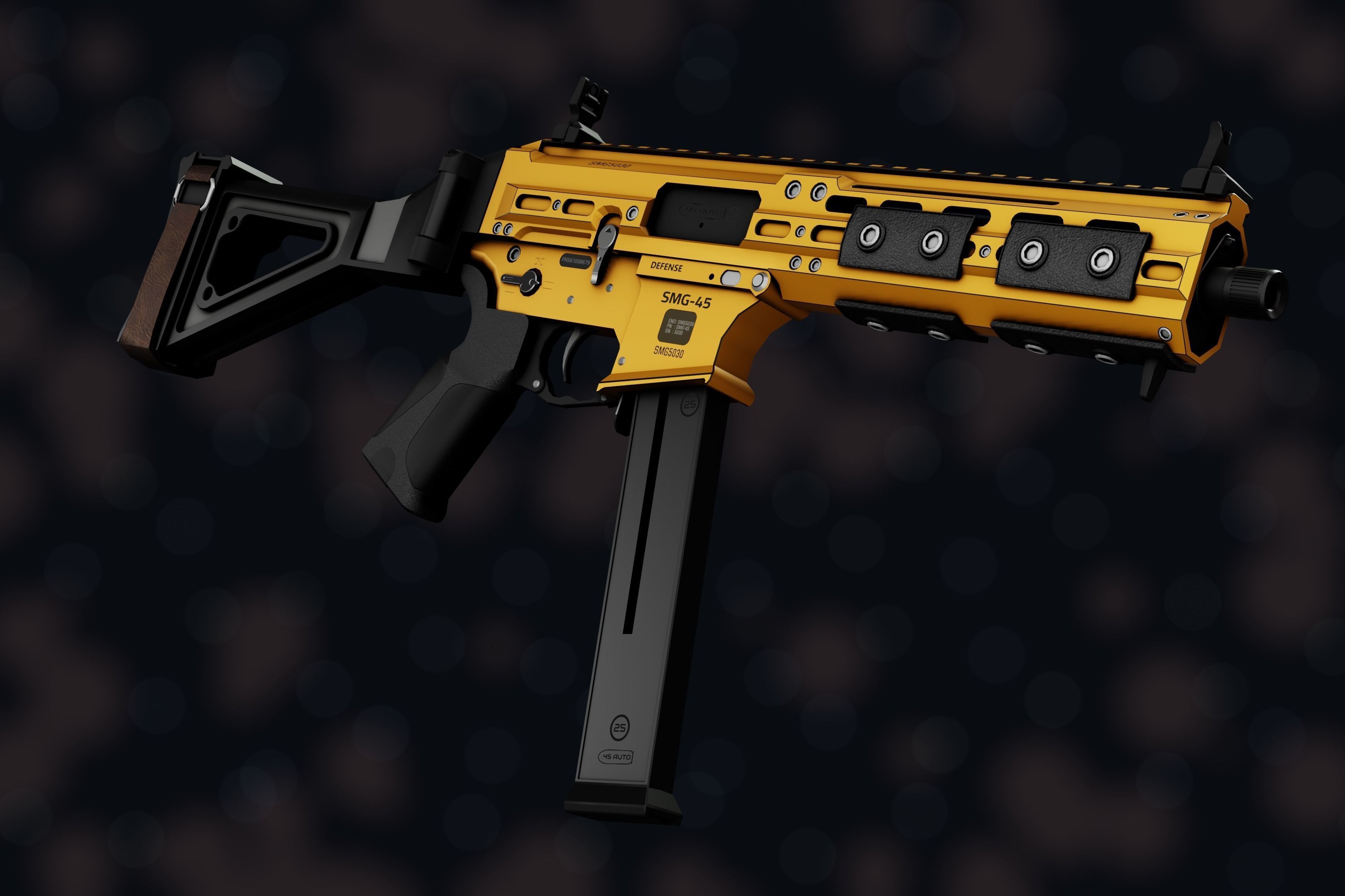 3D model Weapon NZ SMG-45 VR / AR / low-poly | CGTrader