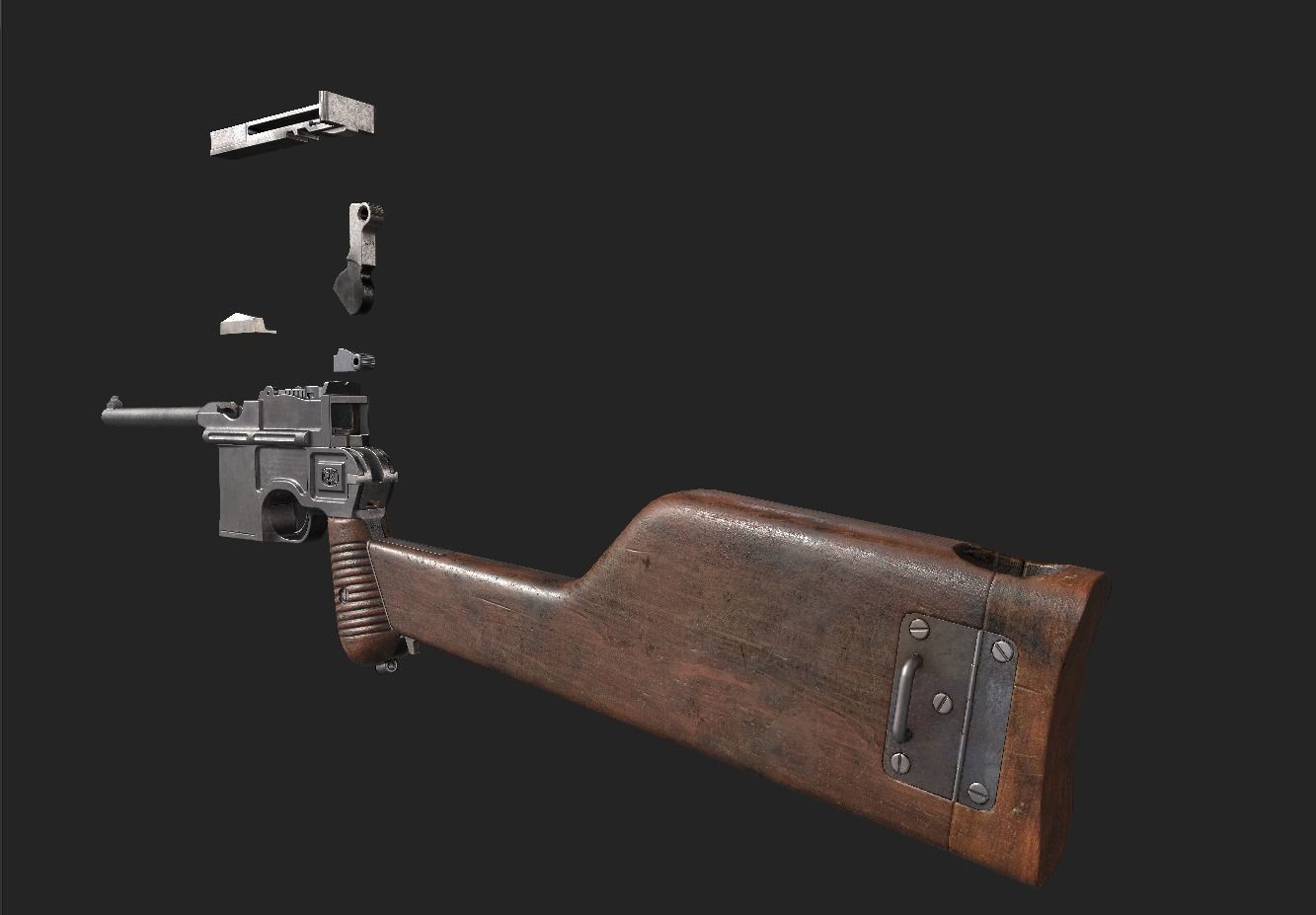 3D model Mauser C96 VR / AR / low-poly | CGTrader