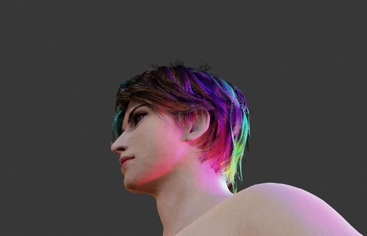 3D model Male KPop base Character PBR Game ready VR / AR / low-poly ...