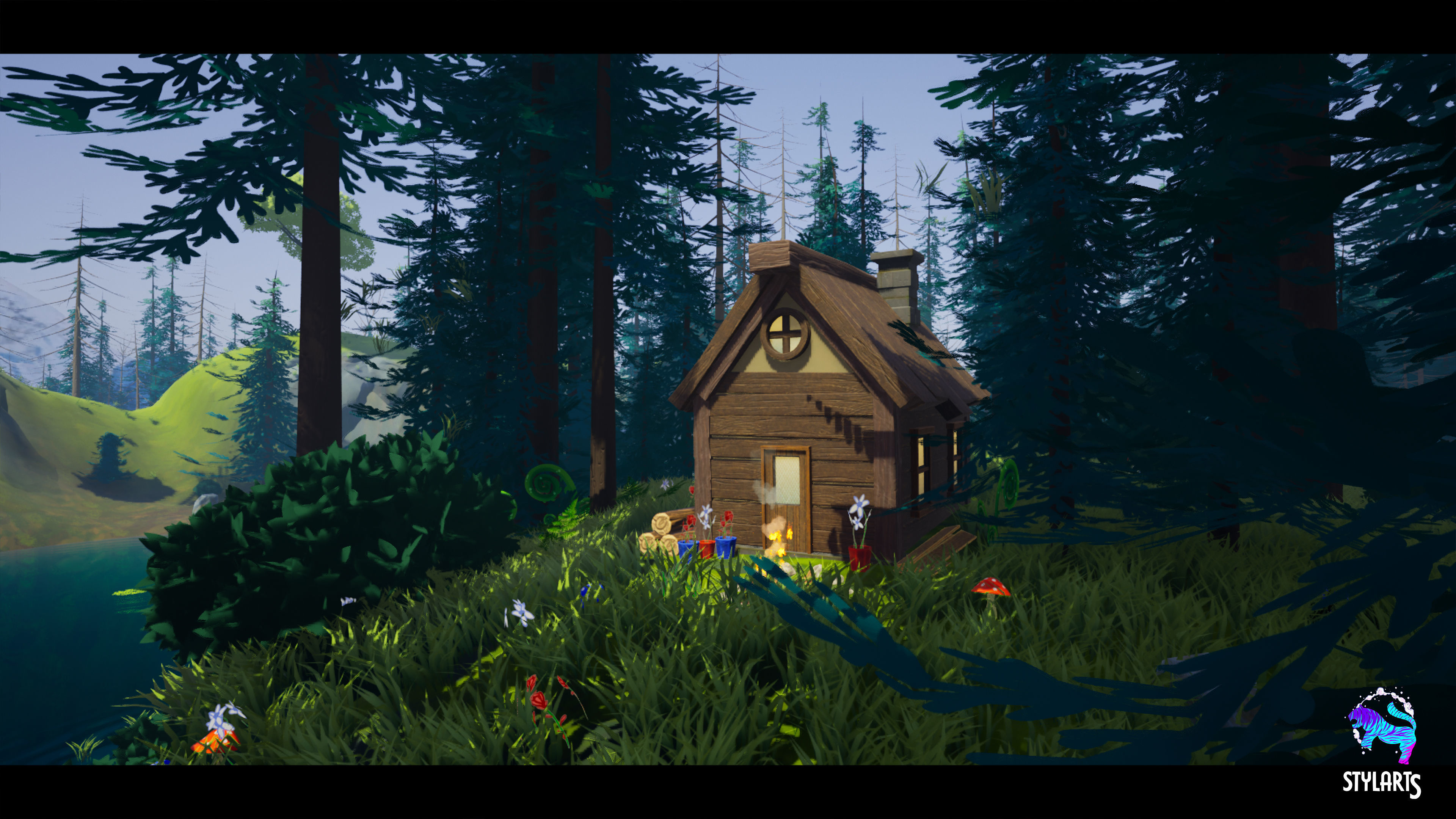 3D model Stylized Forest Environment - UE5 VR / AR / low-poly | CGTrader