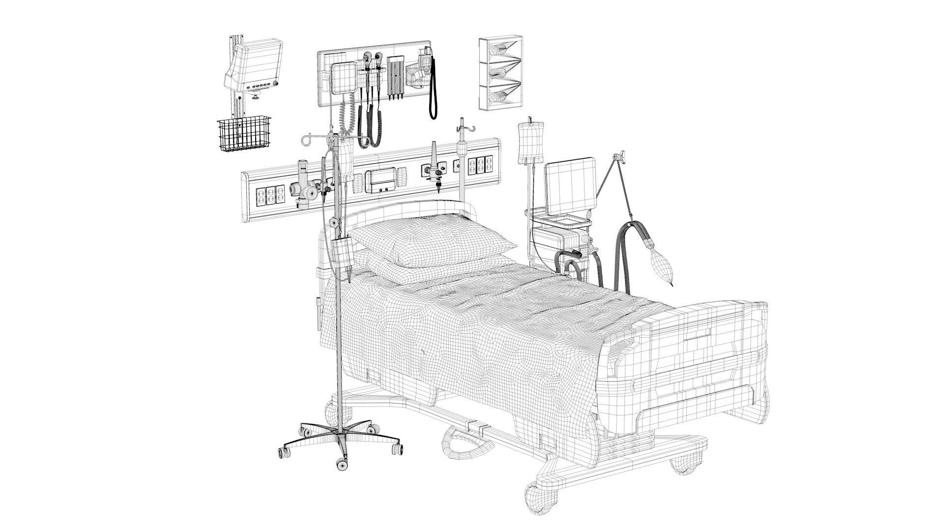 3D model ICU Equipment VR / AR / low-poly | CGTrader