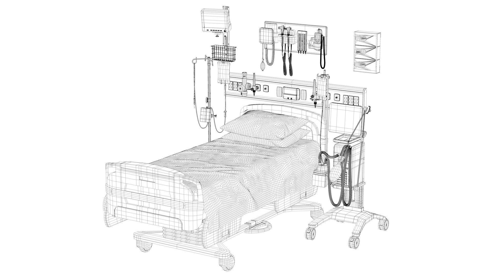 3D model ICU Equipment VR / AR / low-poly | CGTrader