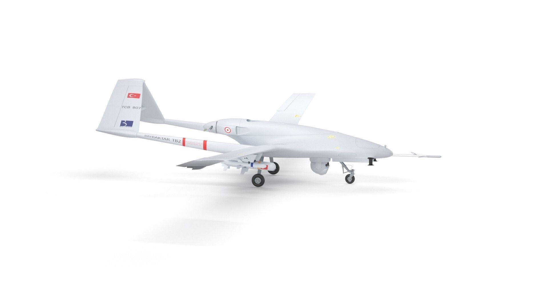Bayraktar TB2 Turkish Armed Forces Drone 3D model | CGTrader