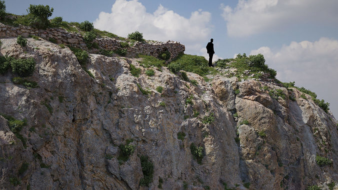 3D model Large Mountain Cliff PBR Scan VR / AR / low-poly | CGTrader