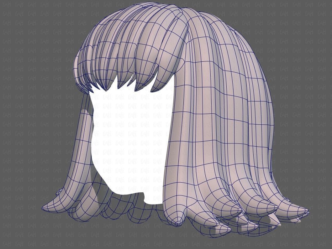 3D model Base Hair for girl V47 VR / AR / low-poly | CGTrader