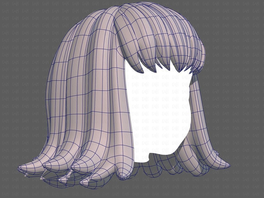 3D model Base Hair for girl V47 VR / AR / low-poly | CGTrader