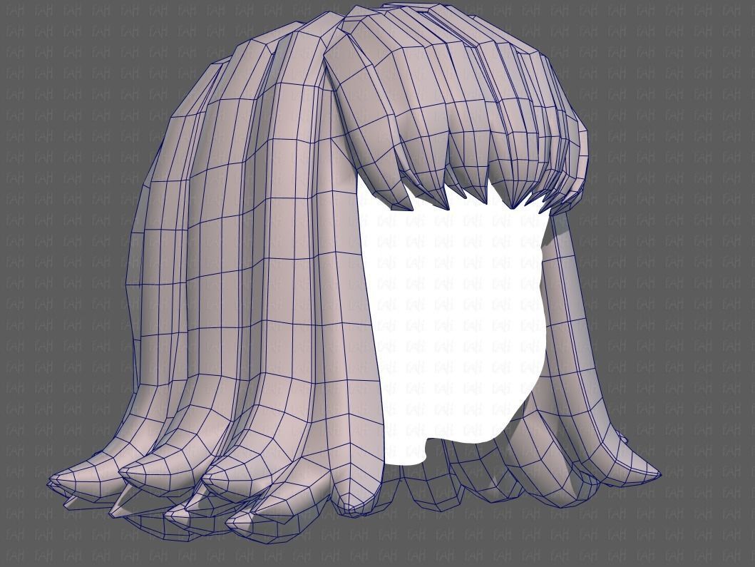 3D model Base Hair for girl V47 VR / AR / low-poly | CGTrader