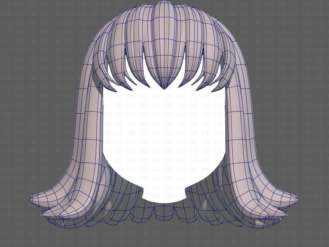 3D model Base Hair for girl V47 VR / AR / low-poly | CGTrader