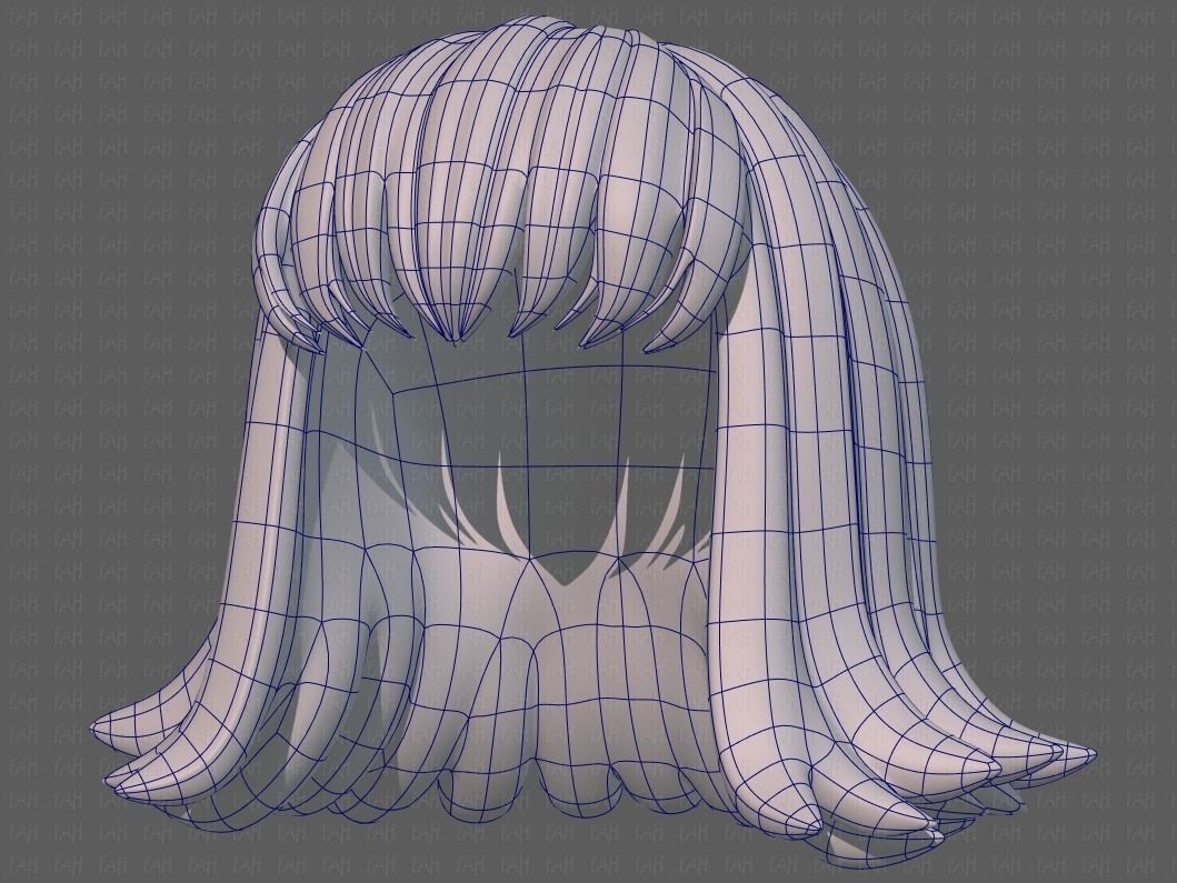 3D model Base Hair for girl V47 VR / AR / low-poly | CGTrader