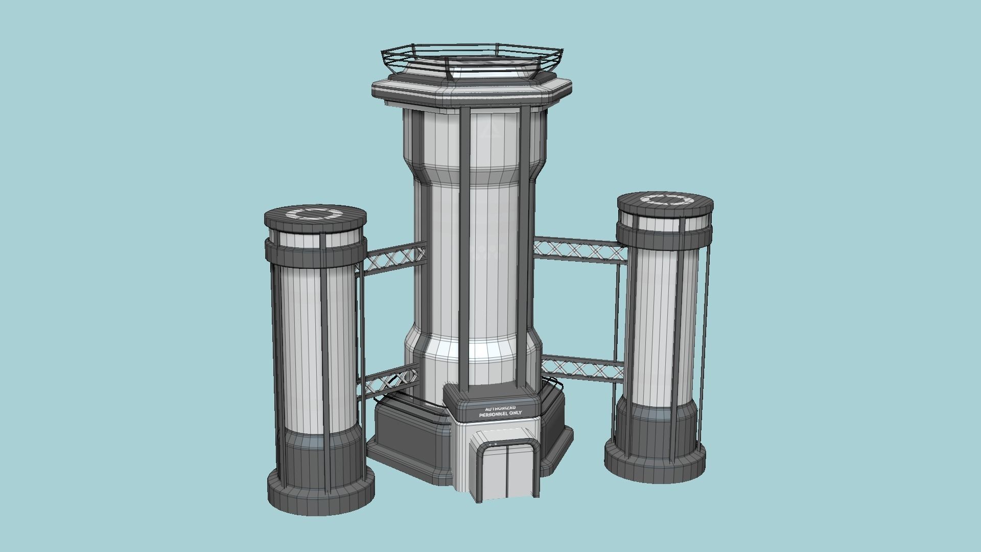 3D model SciFi Facility A08 Metallic - Sci Fi Exterior Design VR / AR ...