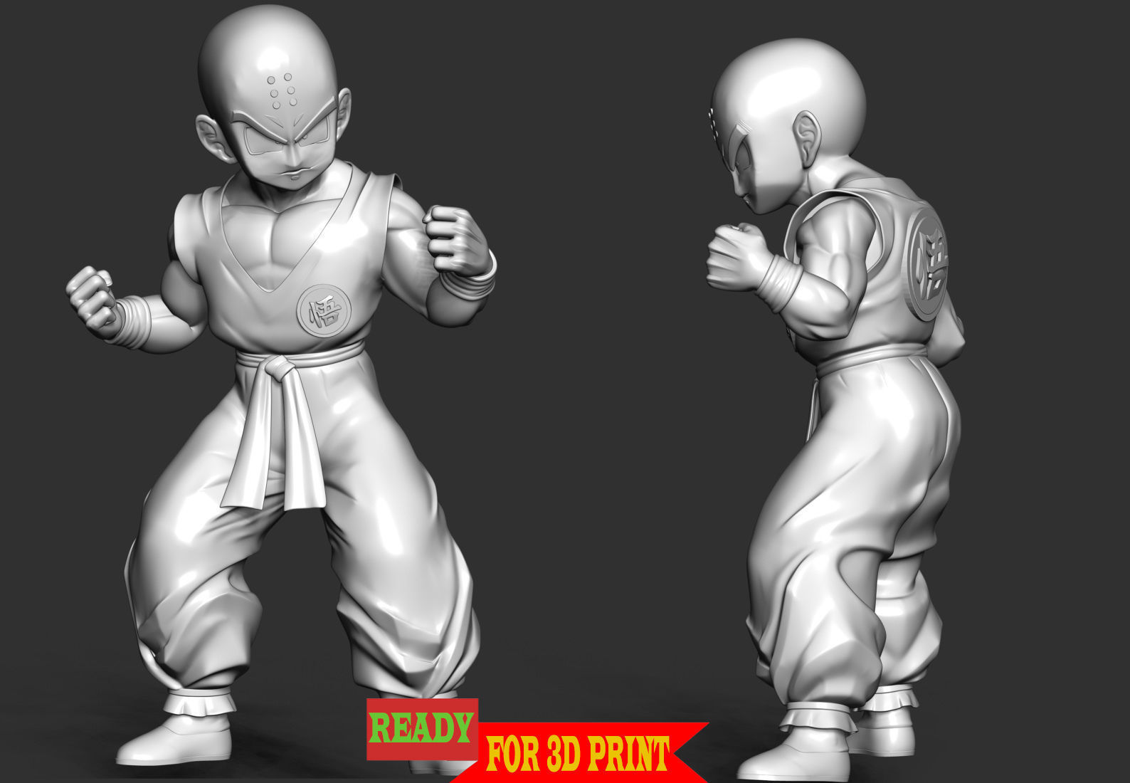 Krillin - Dragon Ball Fanart free 3D model 3D printable | CGTrader