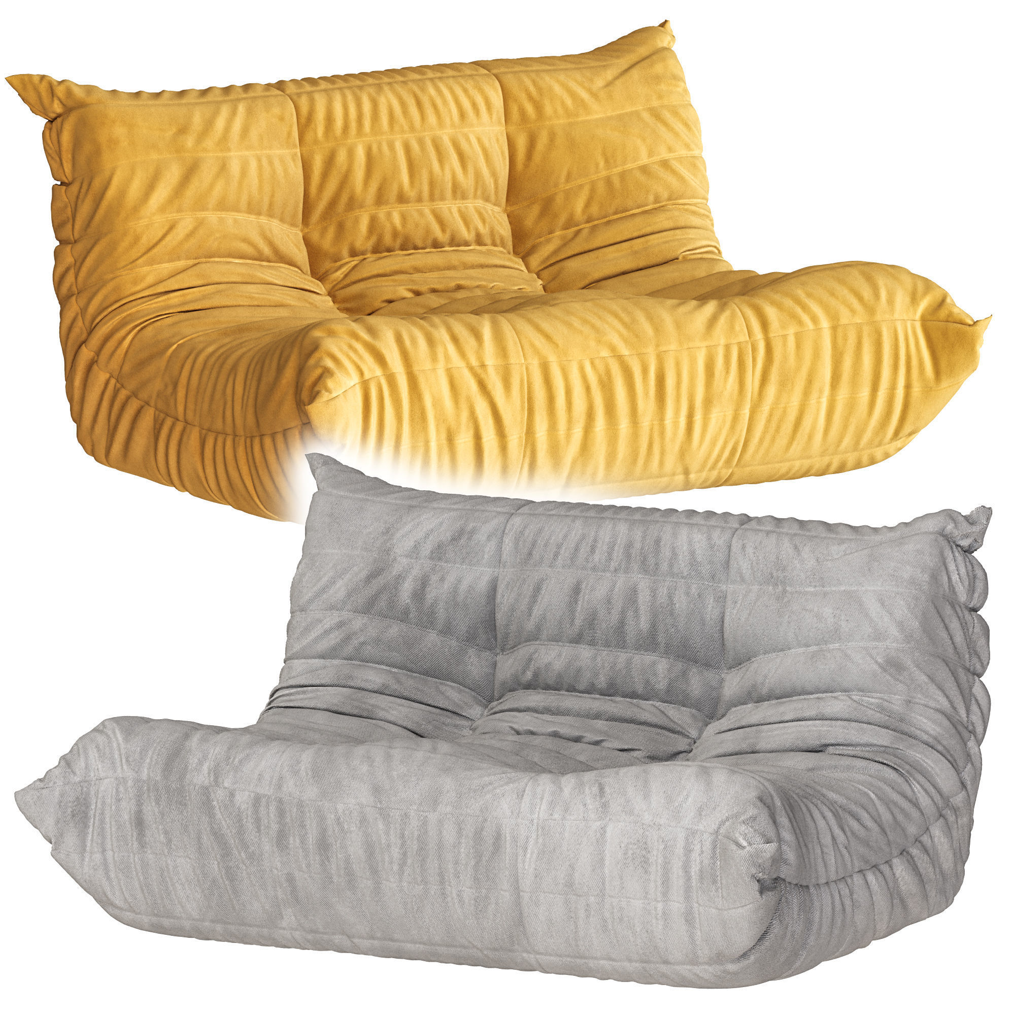 Togo Loveseat Sofa 3D model | CGTrader