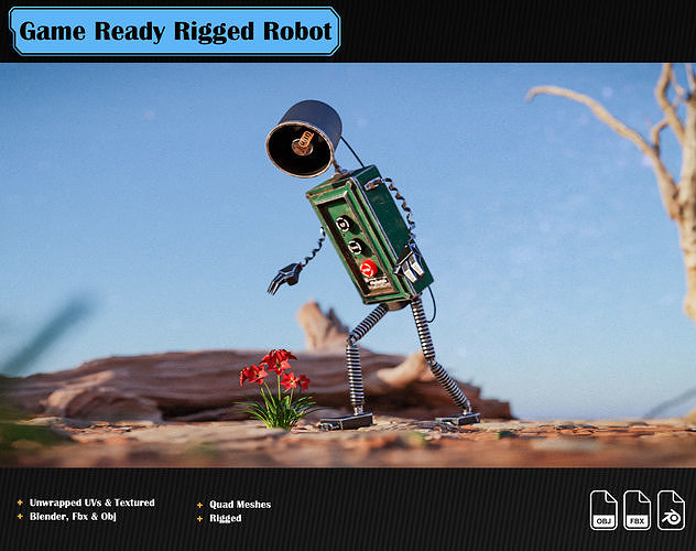 Hector 3D Model Rigged Robot 3D model rigged | CGTrader