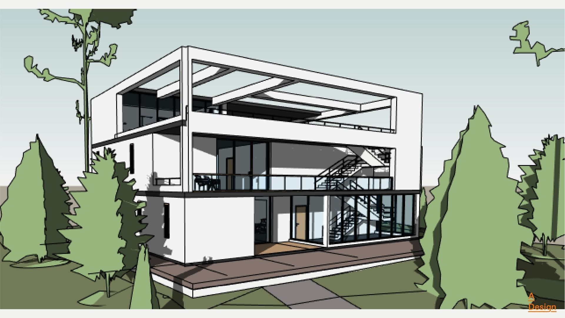 3 Stories square- Revit 3D model | CGTrader