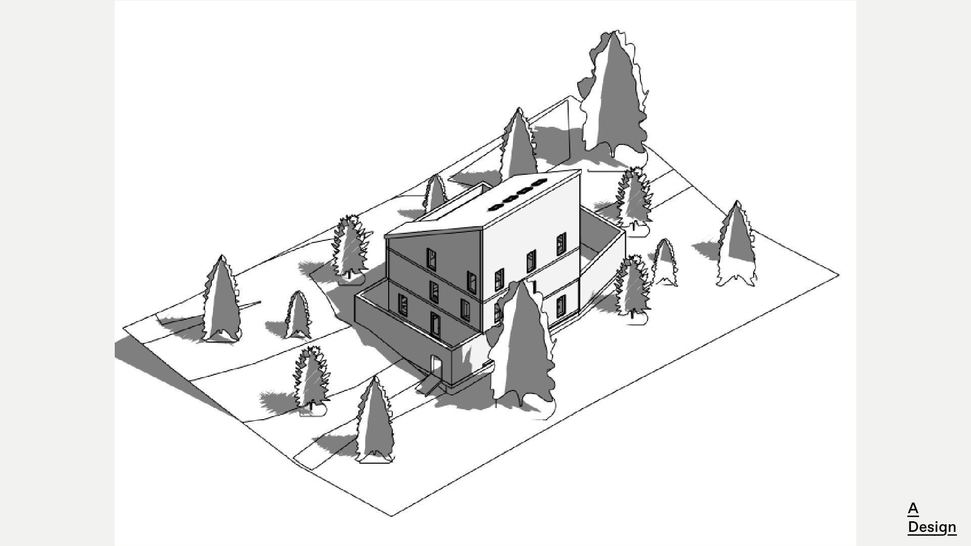 Triangle house - Revit 3D model | CGTrader