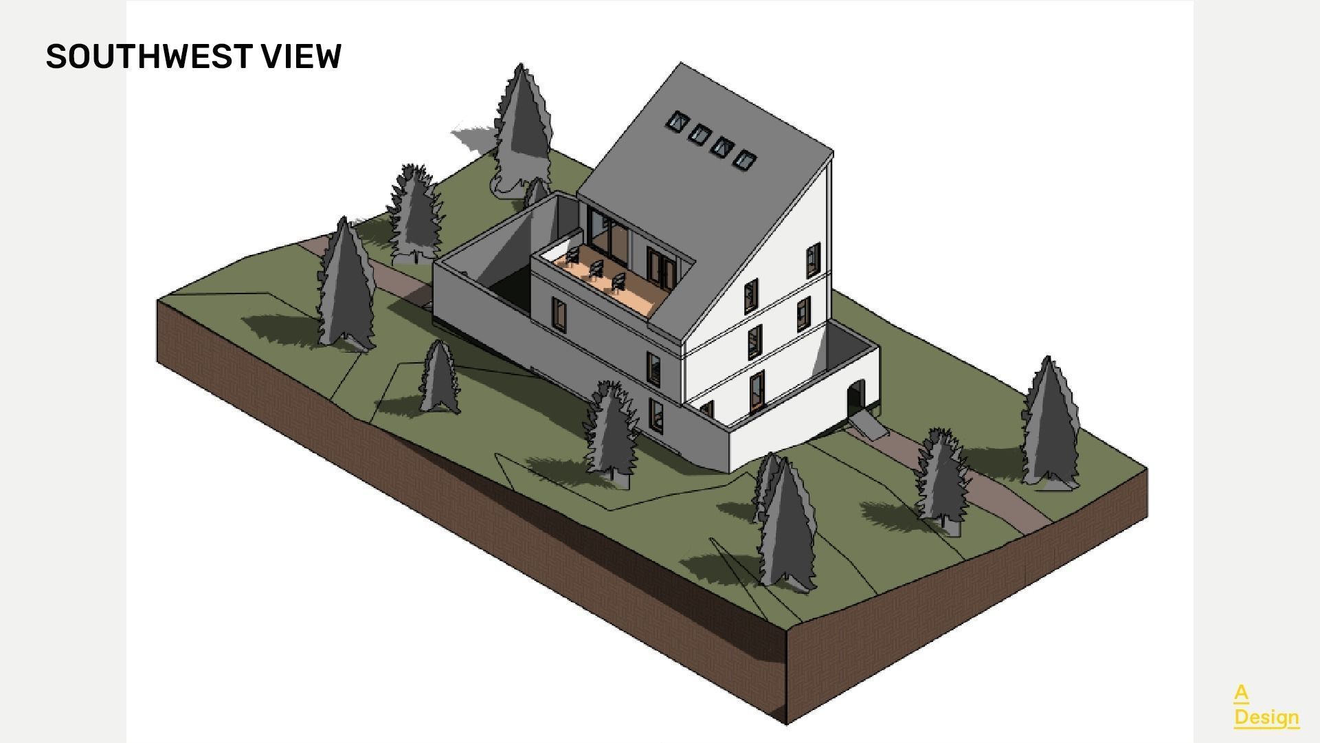 Triangle house - Revit 3D model | CGTrader