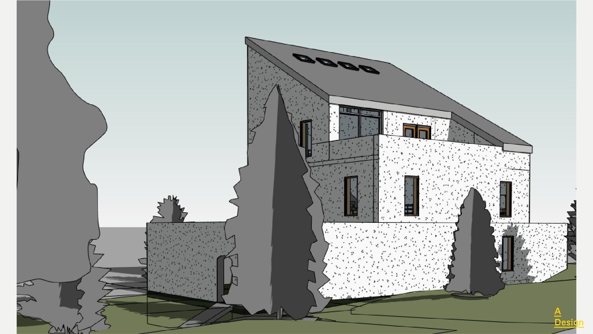 Triangle house - Revit 3D model | CGTrader