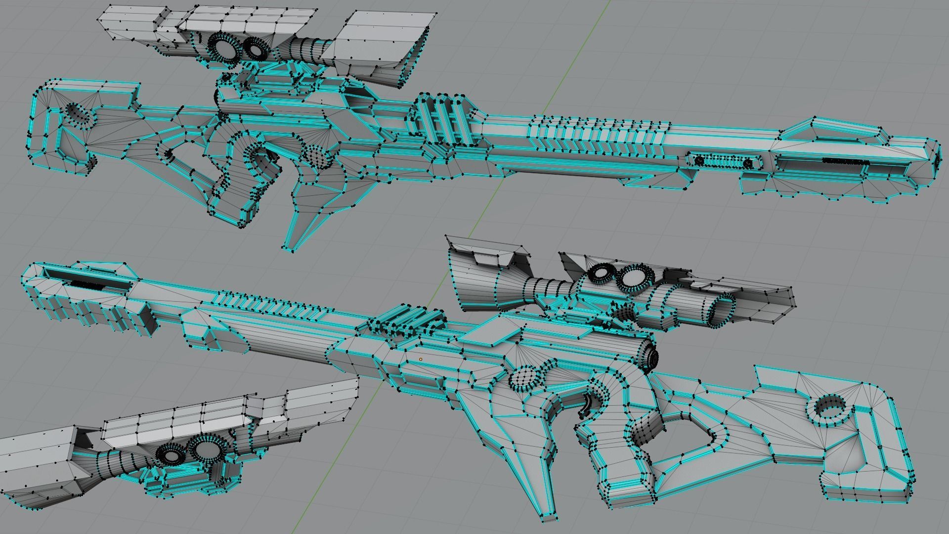 3D model Stylized Sci-Fi Assault Laser Rifle VR / AR / low-poly | CGTrader
