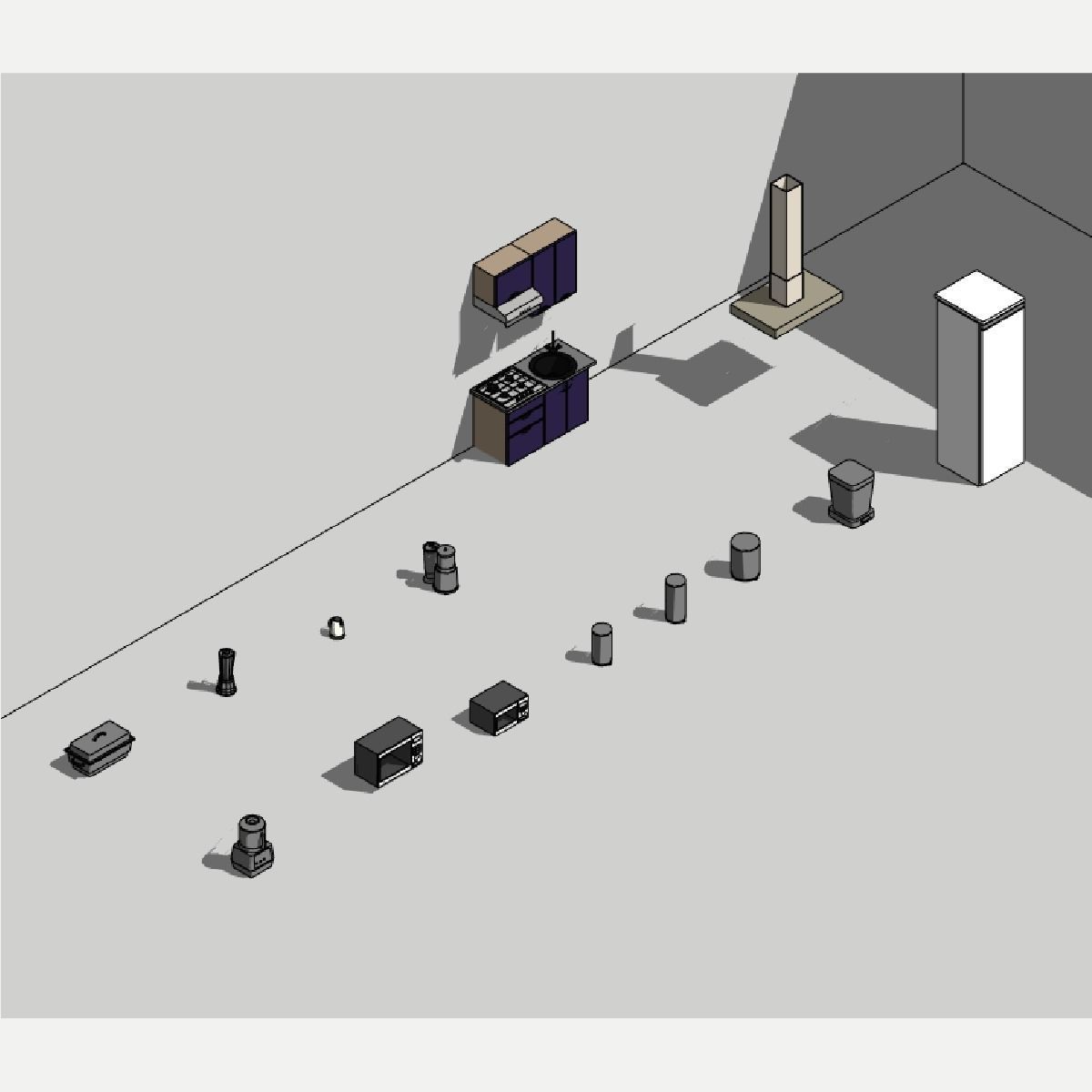 Kitchen - Revit 3D model | CGTrader