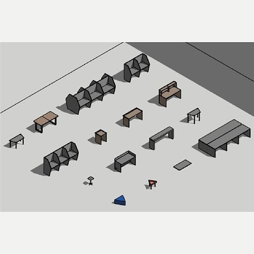 Modular tables - Revit 3D model | CGTrader