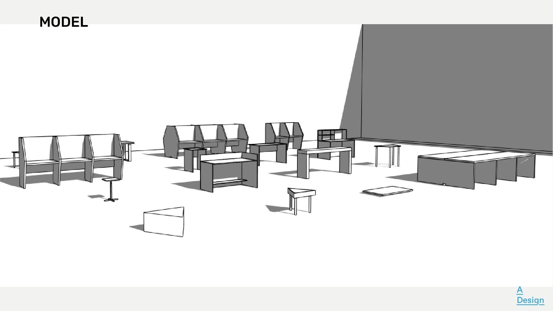 Modular tables - Revit 3D model | CGTrader