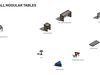 Modular tables - Revit 3D model | CGTrader