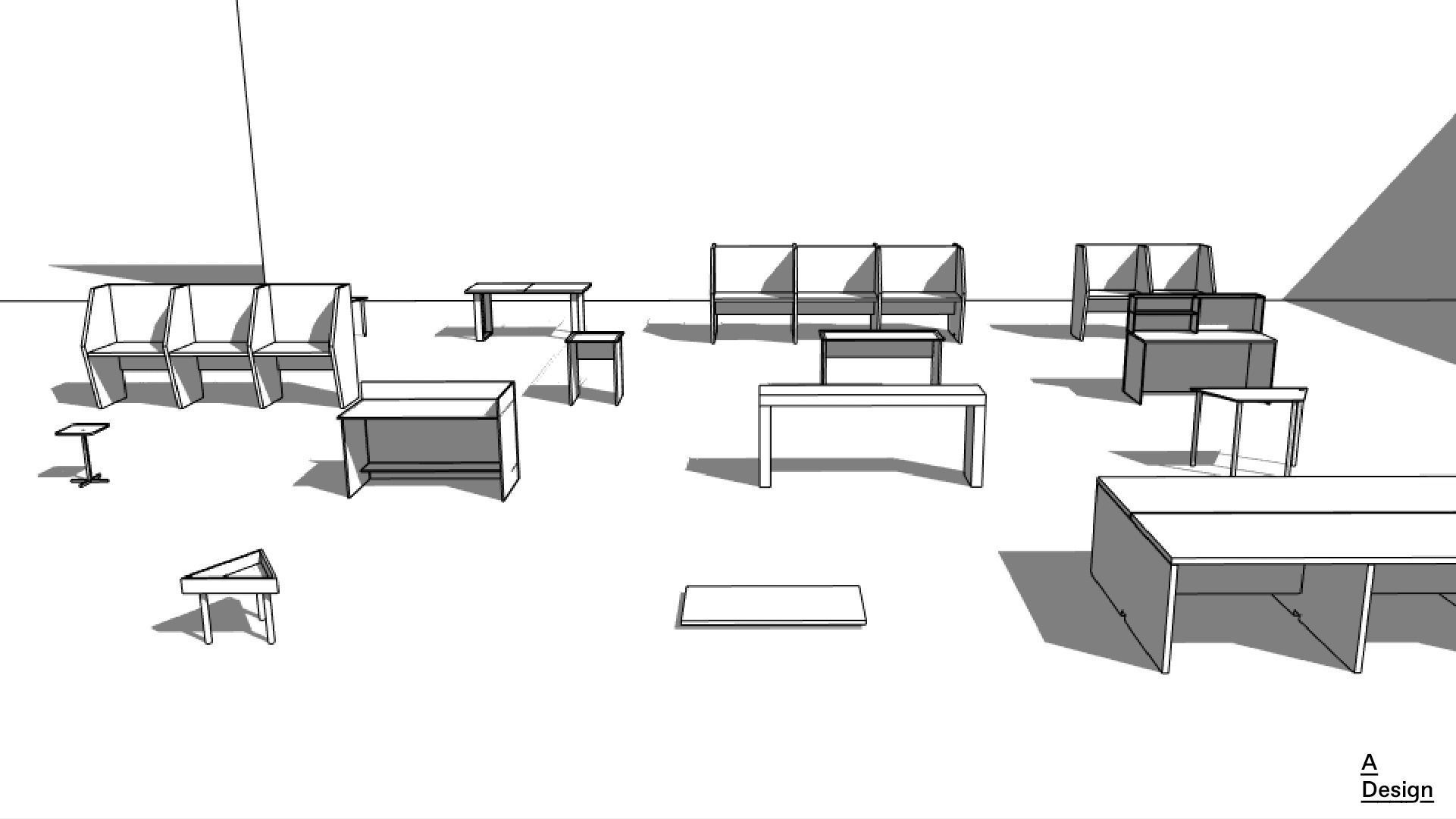 Modular tables - Revit 3D model | CGTrader