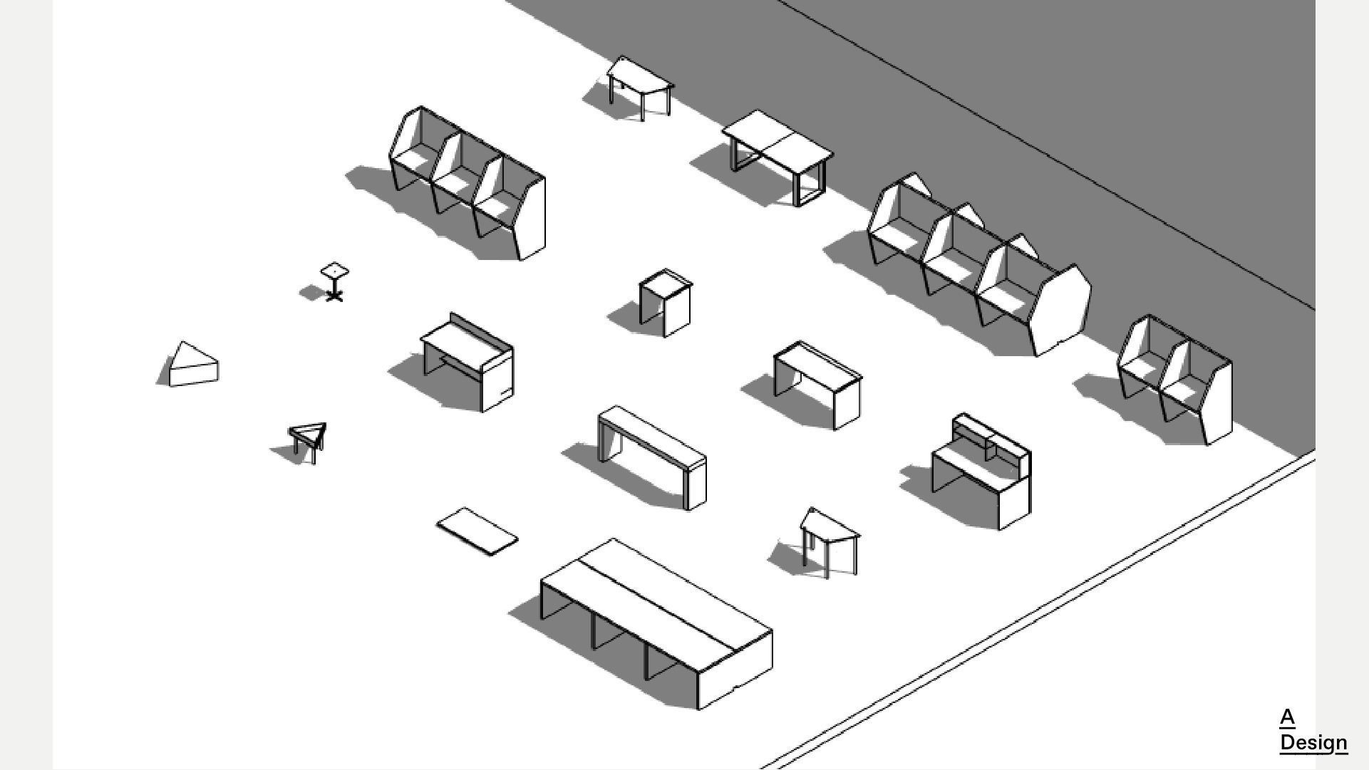 Modular tables - Revit 3D model | CGTrader