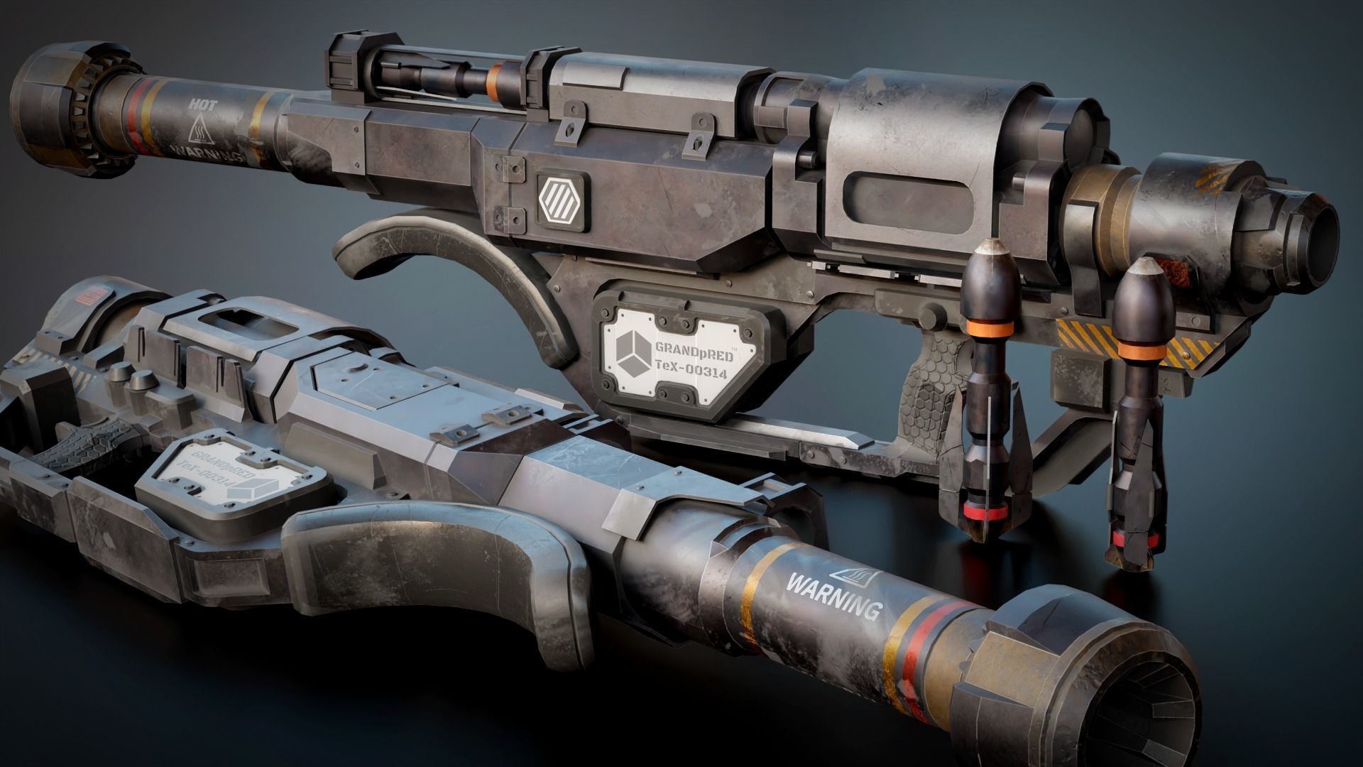 3D model Stylized Sci-Fi Rocket launcher VR / AR / low-poly | CGTrader