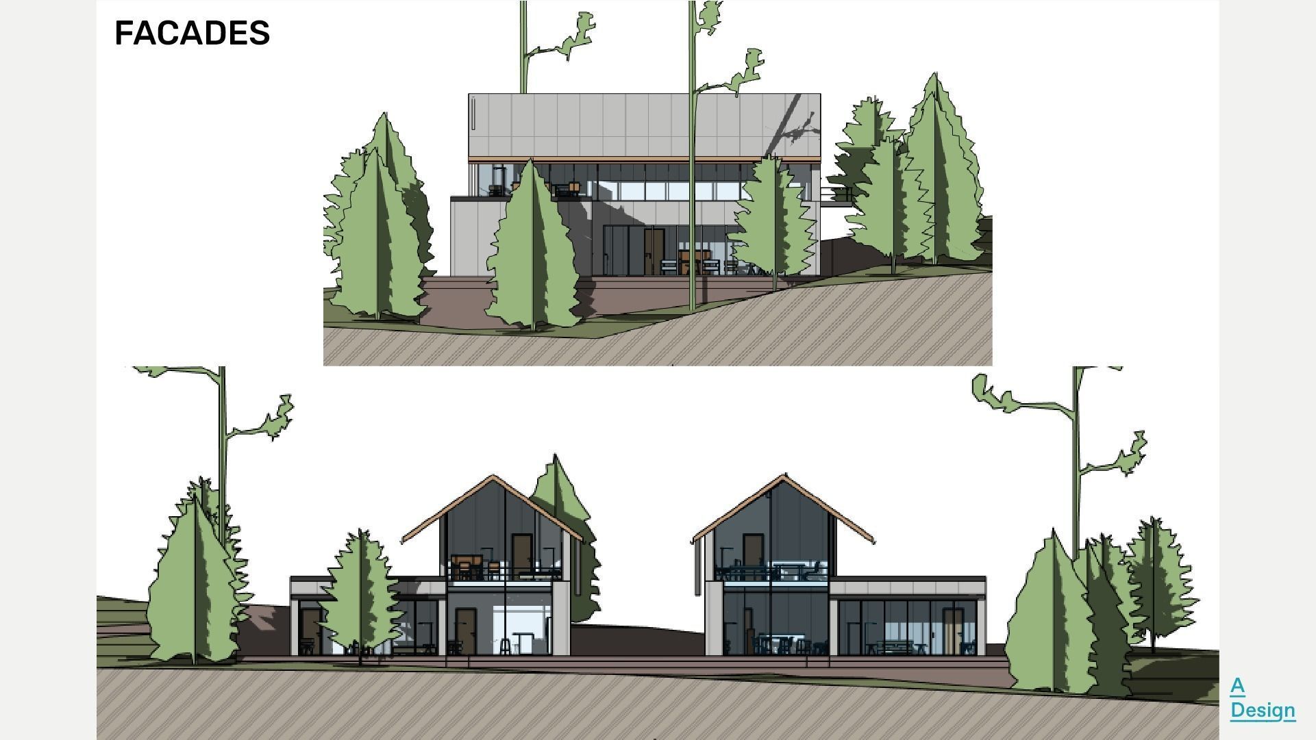 Twin houses - Revit 3D model | CGTrader
