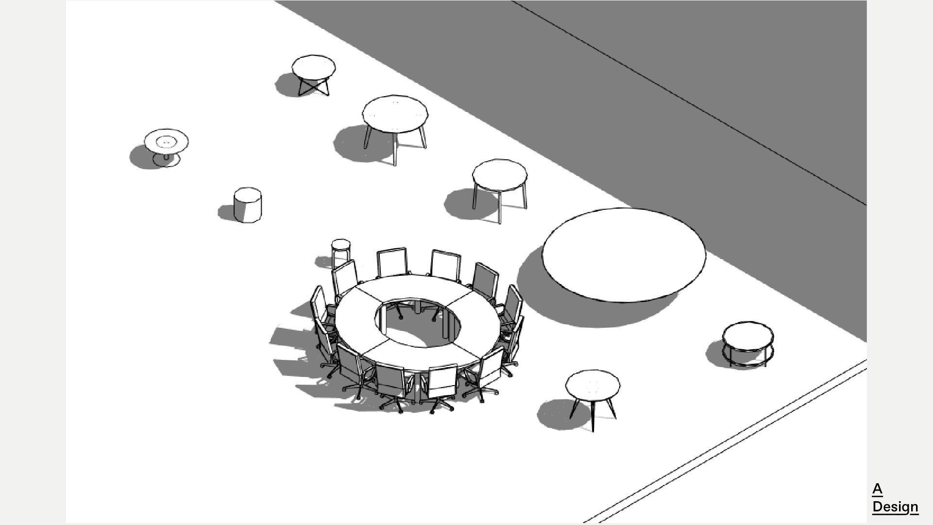 Round Tables - Pack of revit families 3D model | CGTrader
