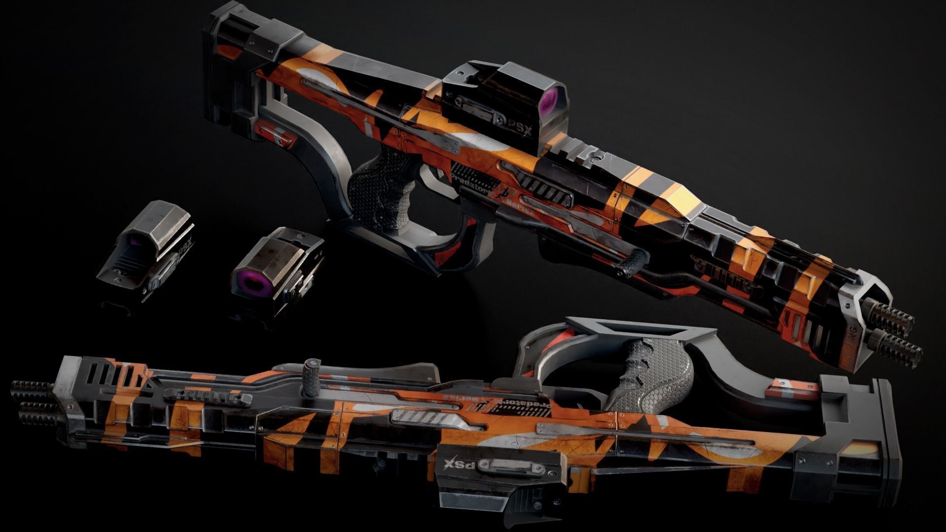 3D model Stylized Sci-Fi Laser Shotgun VR / AR / low-poly | CGTrader