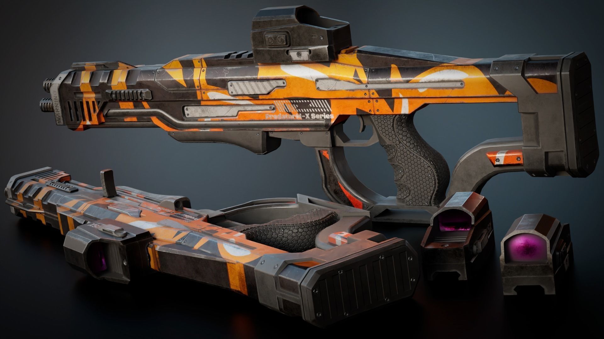 3D model Stylized Sci-Fi Laser Shotgun VR / AR / low-poly | CGTrader