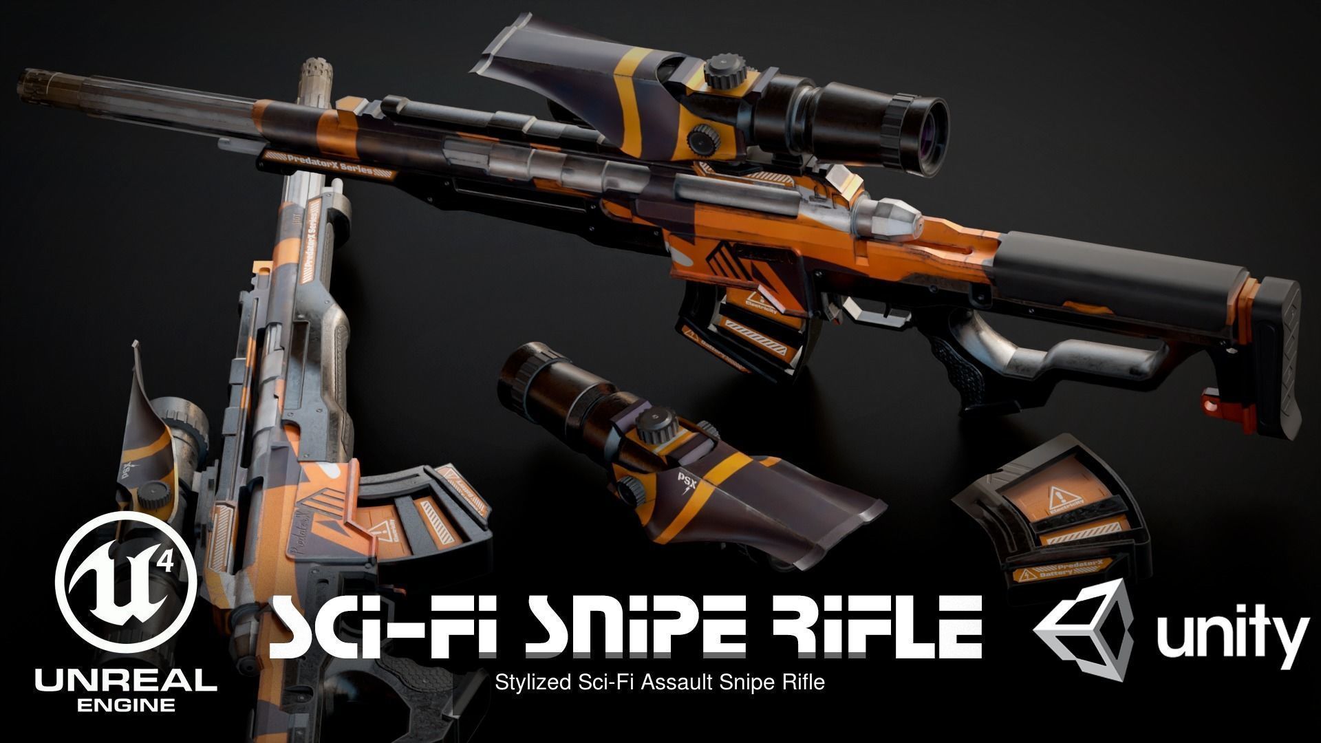 Stylized Sci-Fi Pack of Guns 3D Model Collection | CGTrader